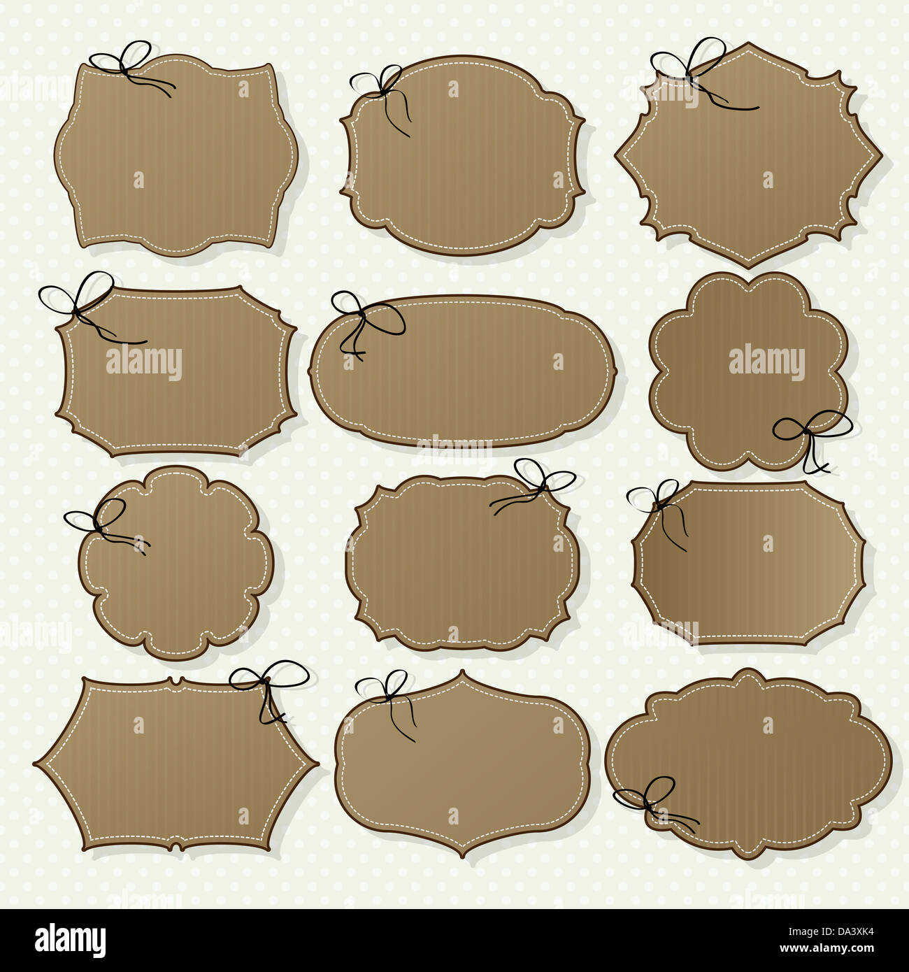 Collection of vintage labels cardbox paper Stock Photo - Alamy