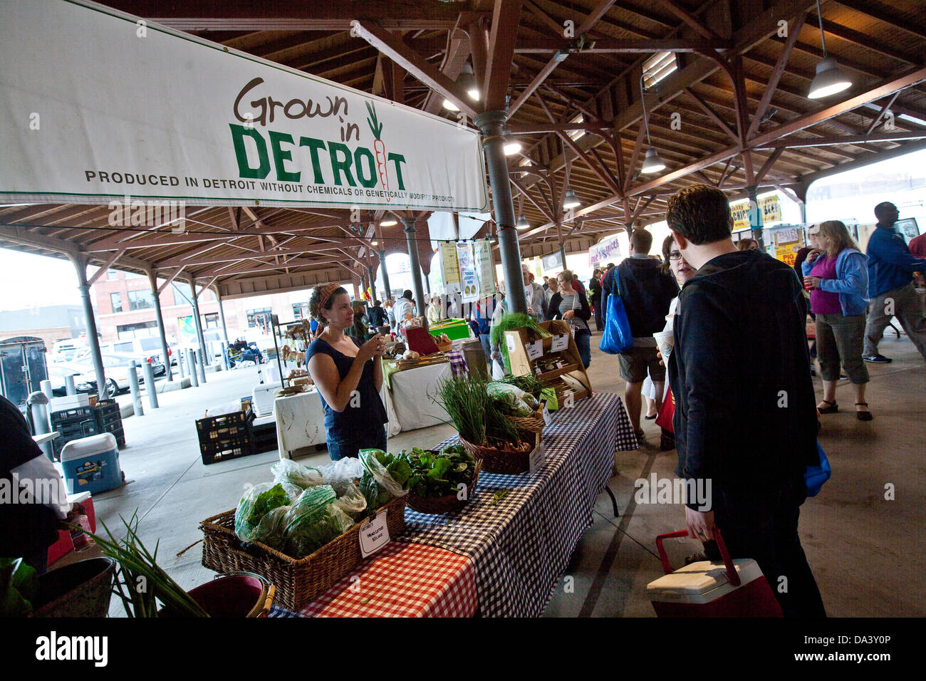 Grown in Detroit produces are seen in Detroit Eastern Farmers market in ...