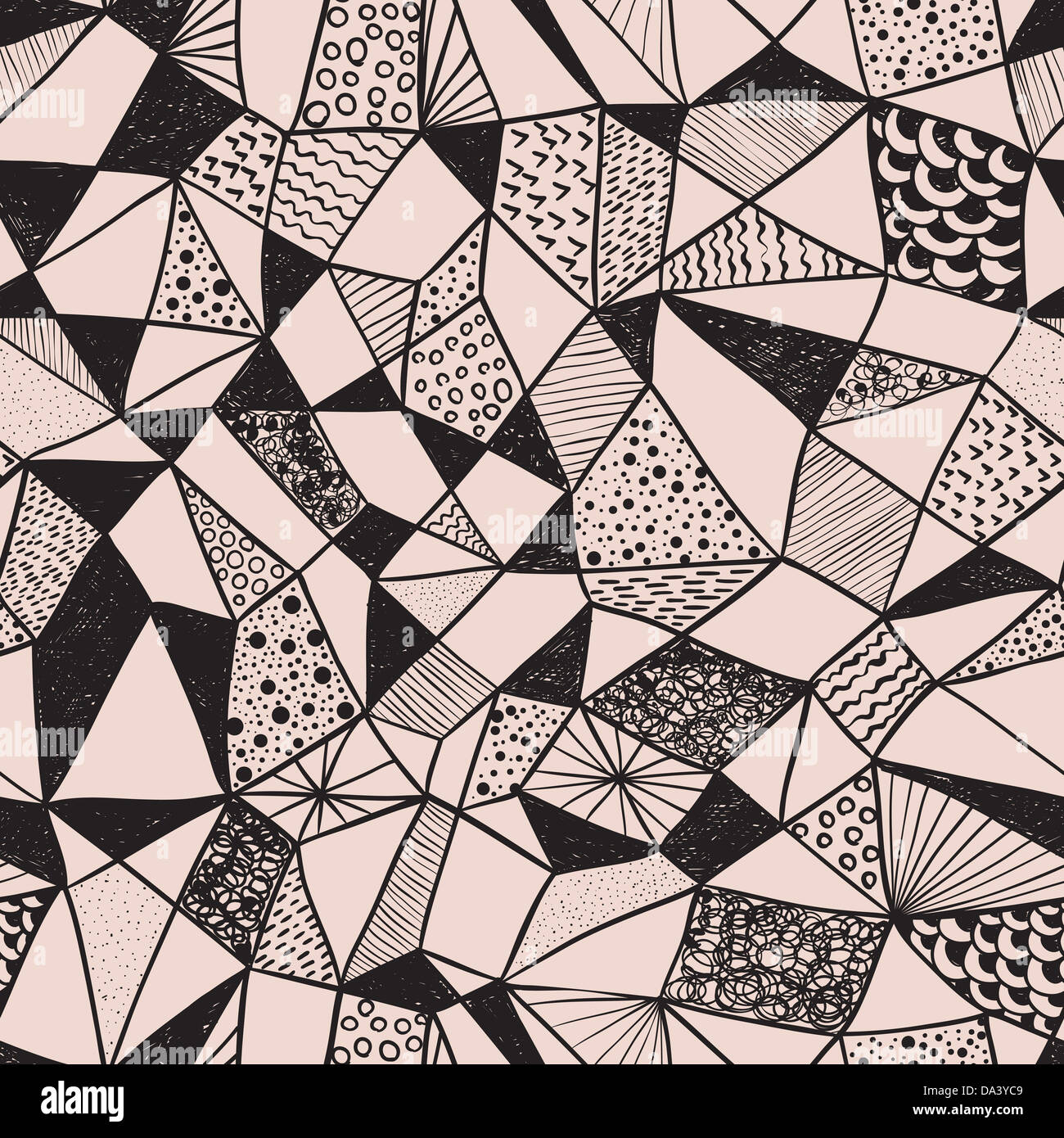 vector seamless funky pattern, doodle hand drawn style, fully editable ...