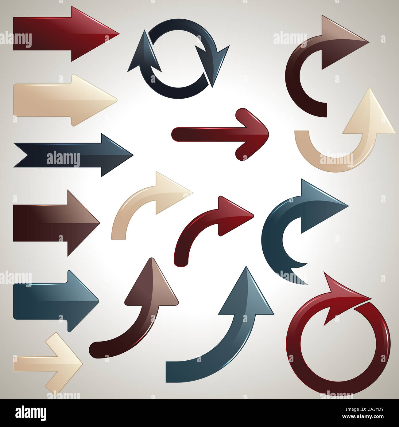 vector set of shiny arrows , fully editable eps 10 file, transparency ...