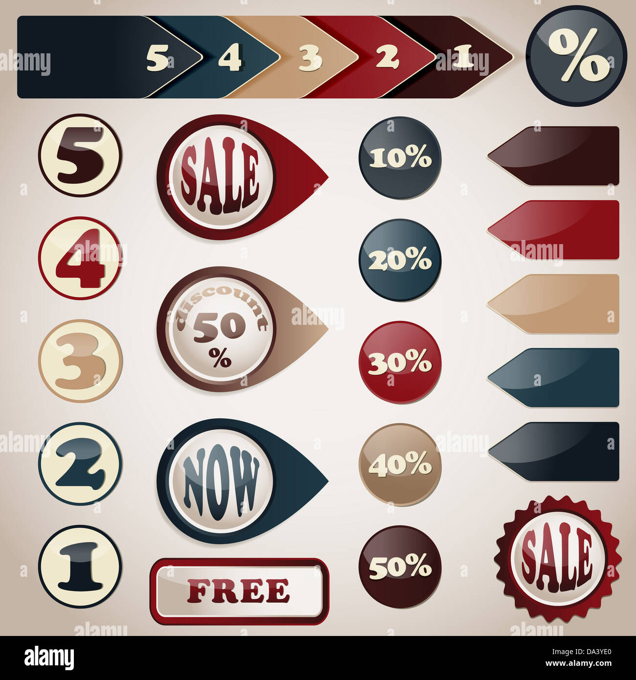 vector set of sale labels, fully editable eps 10 file. gradient mesh ...