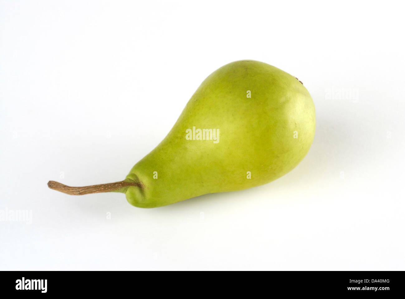 One pear on white background Stock Photo - Alamy