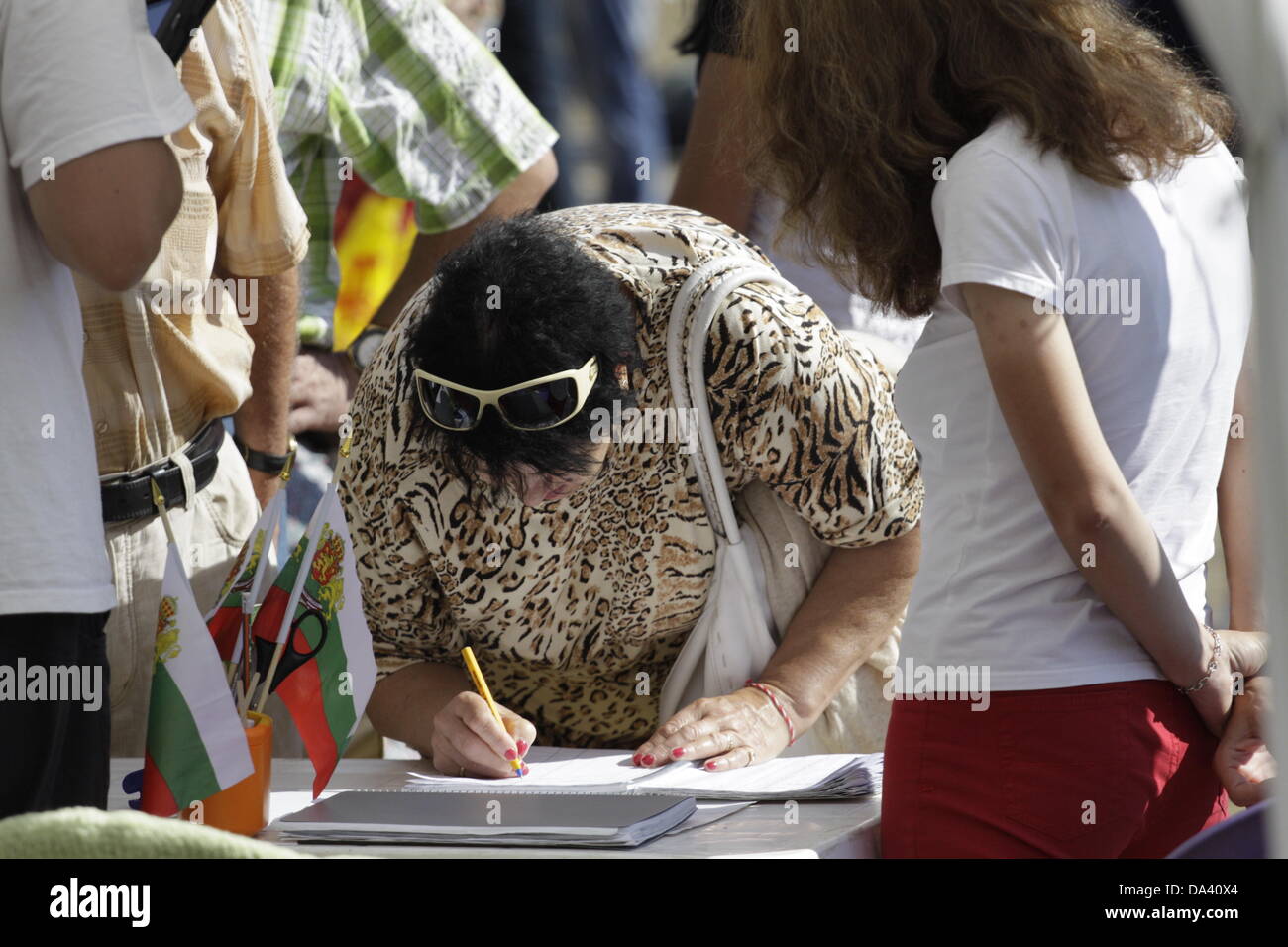 Woman during anti government hi-res stock photography and images - Alamy