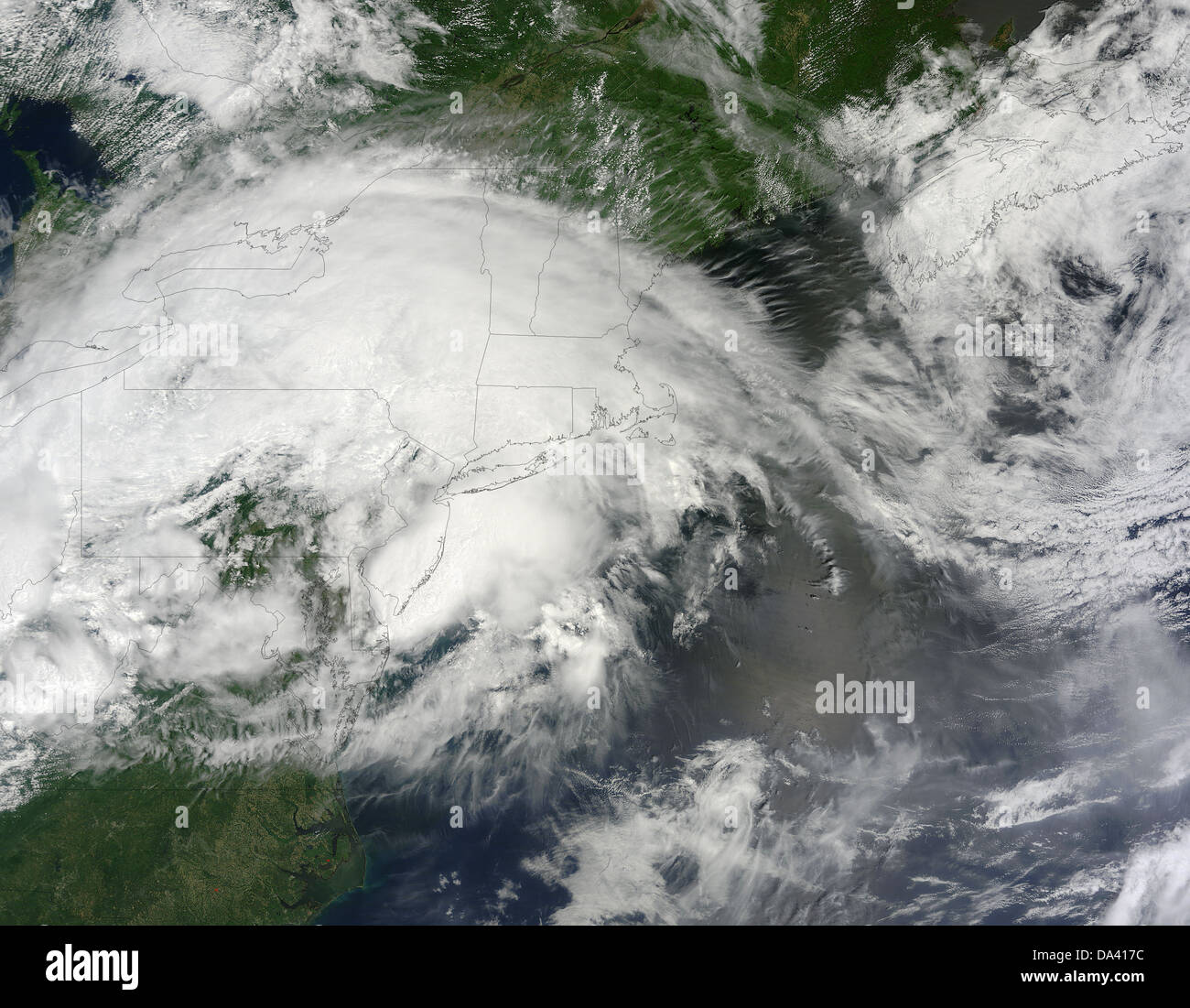 A powerful storm system passed over the northeastern United States ...