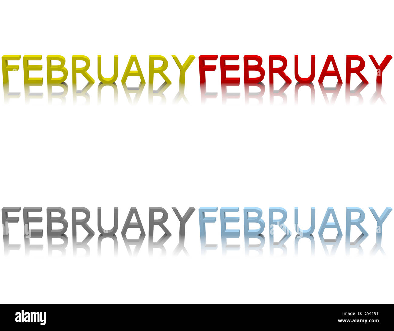 3d Render of the Month February Stock Photo - Alamy