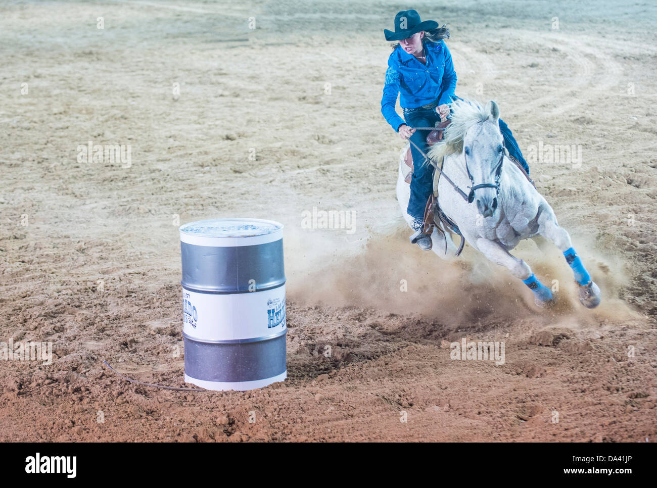 Wyoming rodeo barrel racing hi-res stock photography and images - Alamy