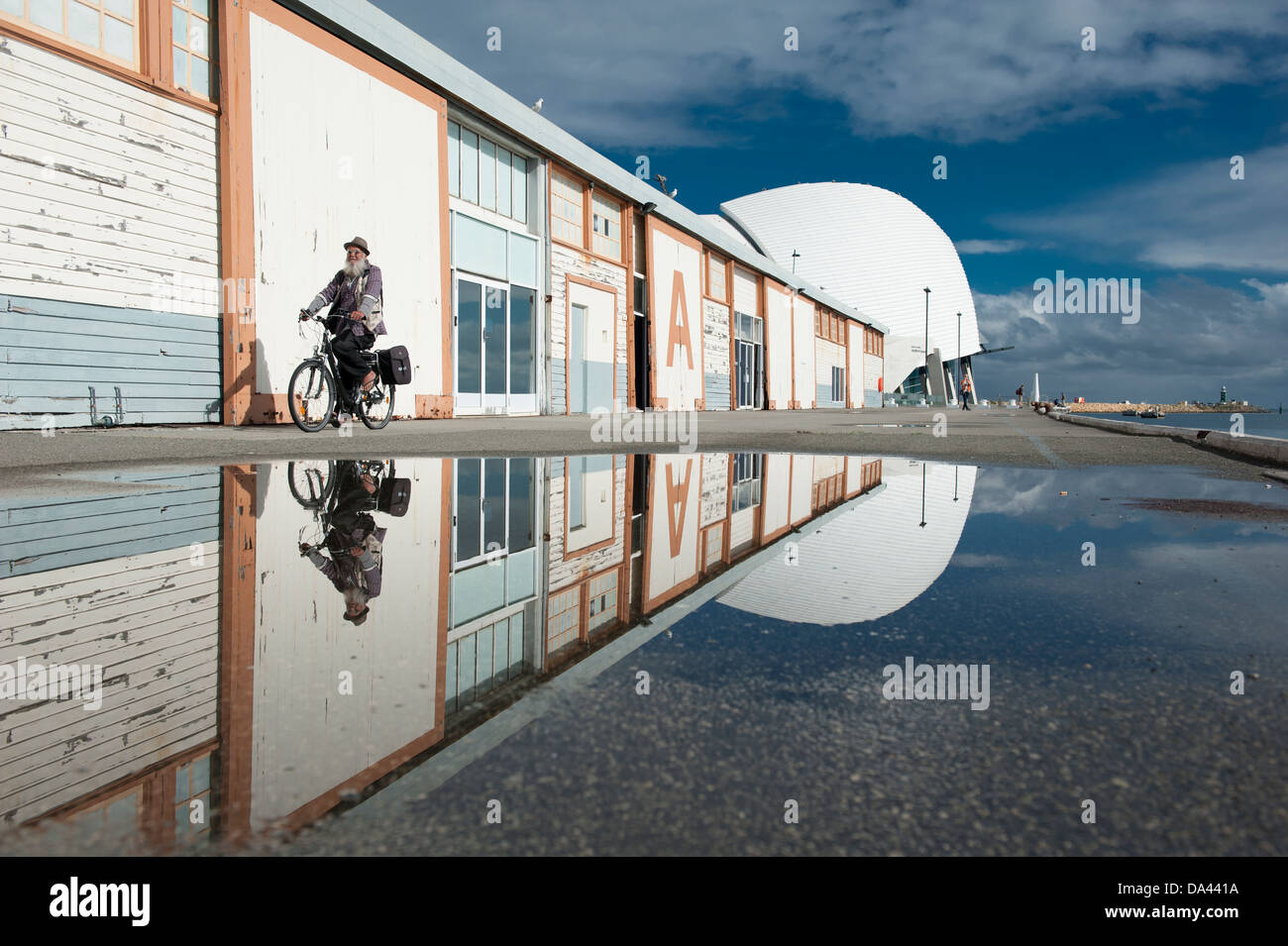 Fremantle harbour front with quay and maritime museum after a rain ...