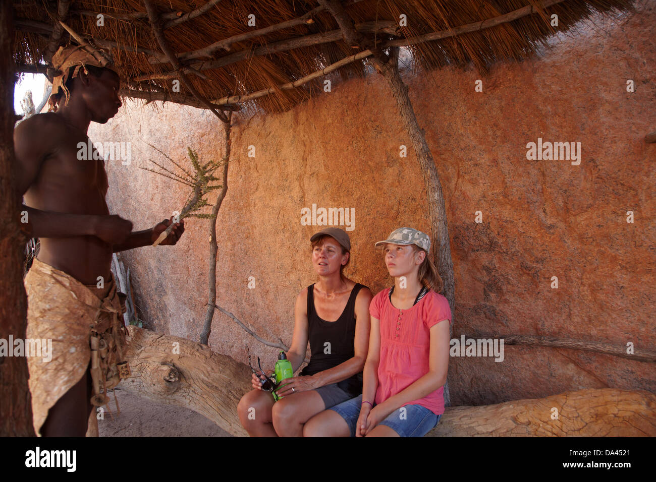 Tourists learning about traditional use of plants at Damara Living ...