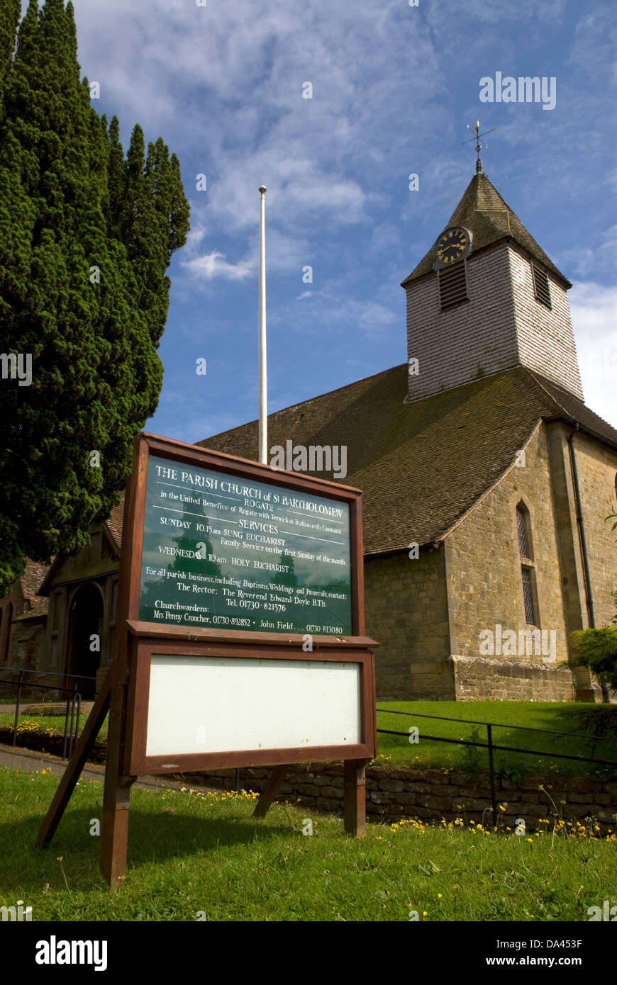 Information sign parish church hi-res stock photography and images - Alamy