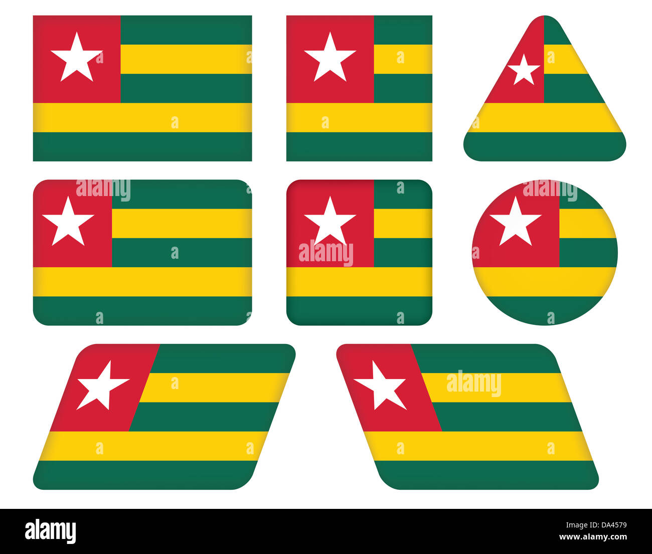 set of buttons with flag of Togo Stock Photo - Alamy
