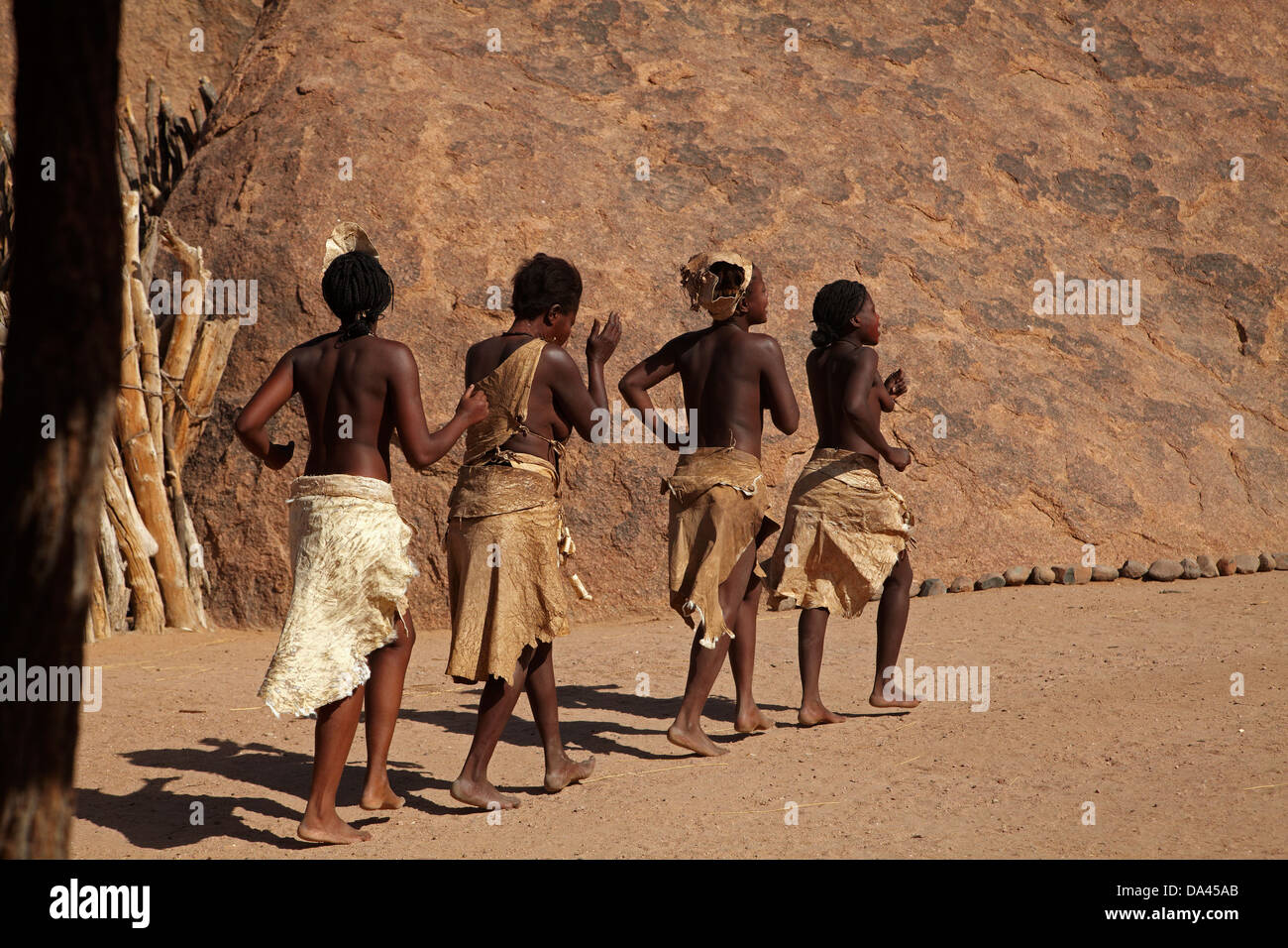 Dancers at Damara Living Museum, near Twyfelfontein, Damaraland ...