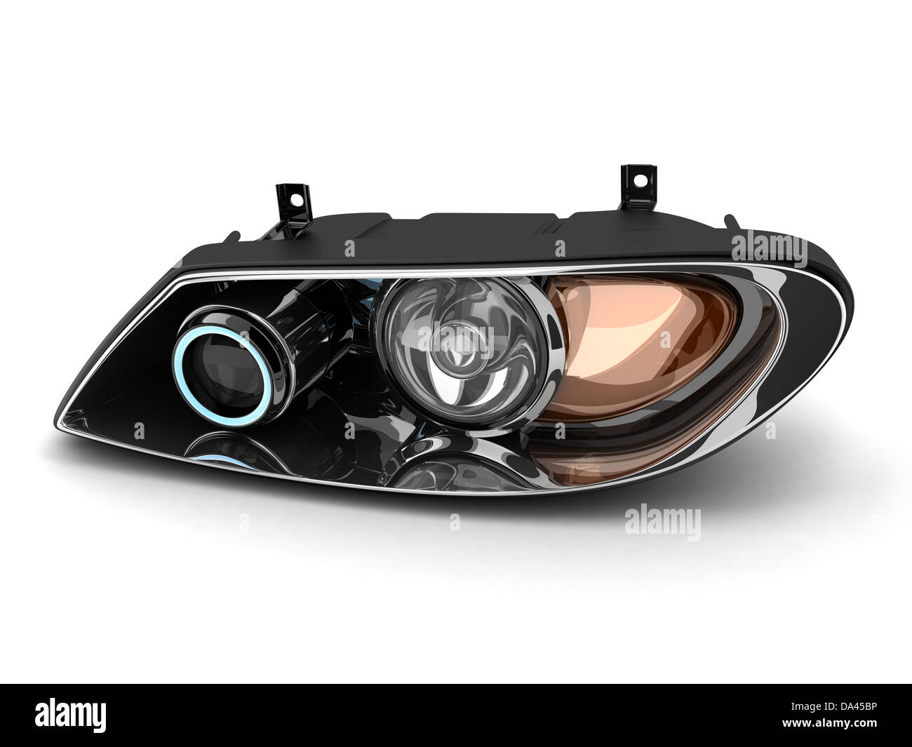 headlight car (done in 3d,white background Stock Photo - Alamy