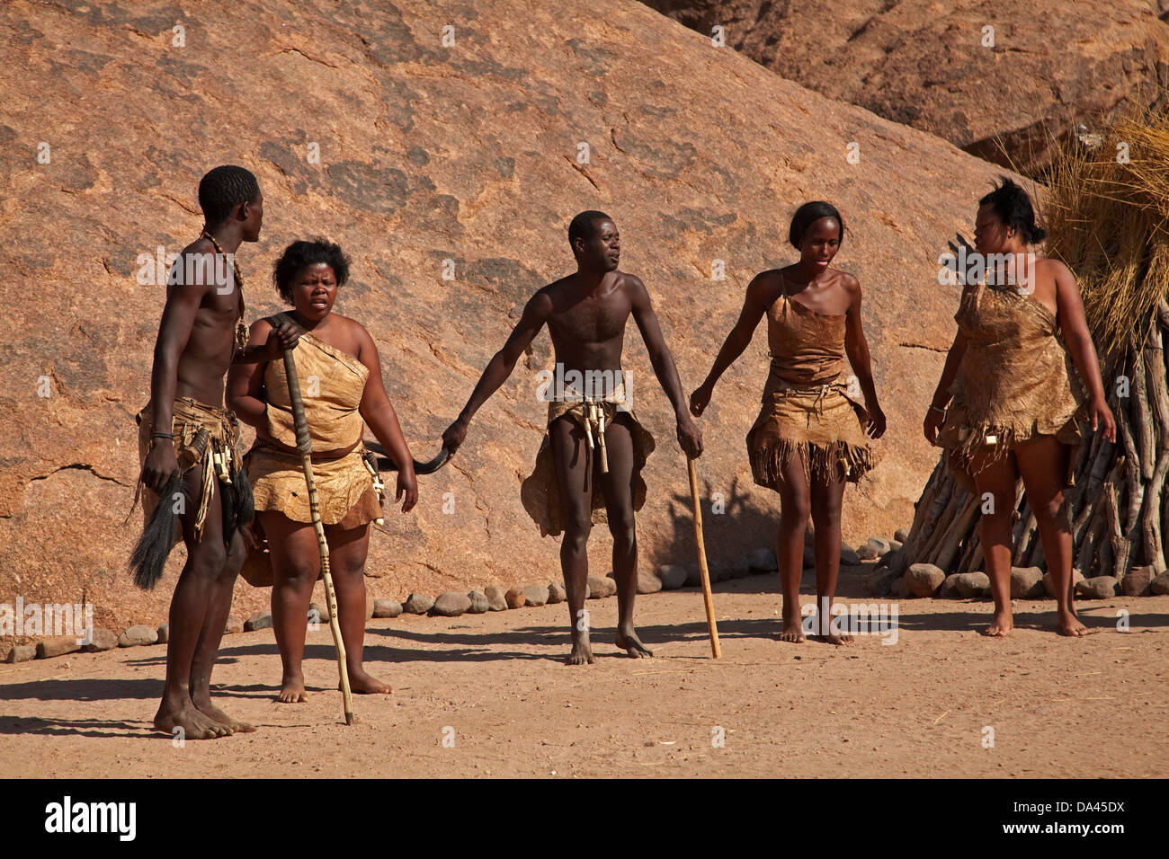 Dancers at Damara Living Museum, near Twyfelfontein, Damaraland Stock ...