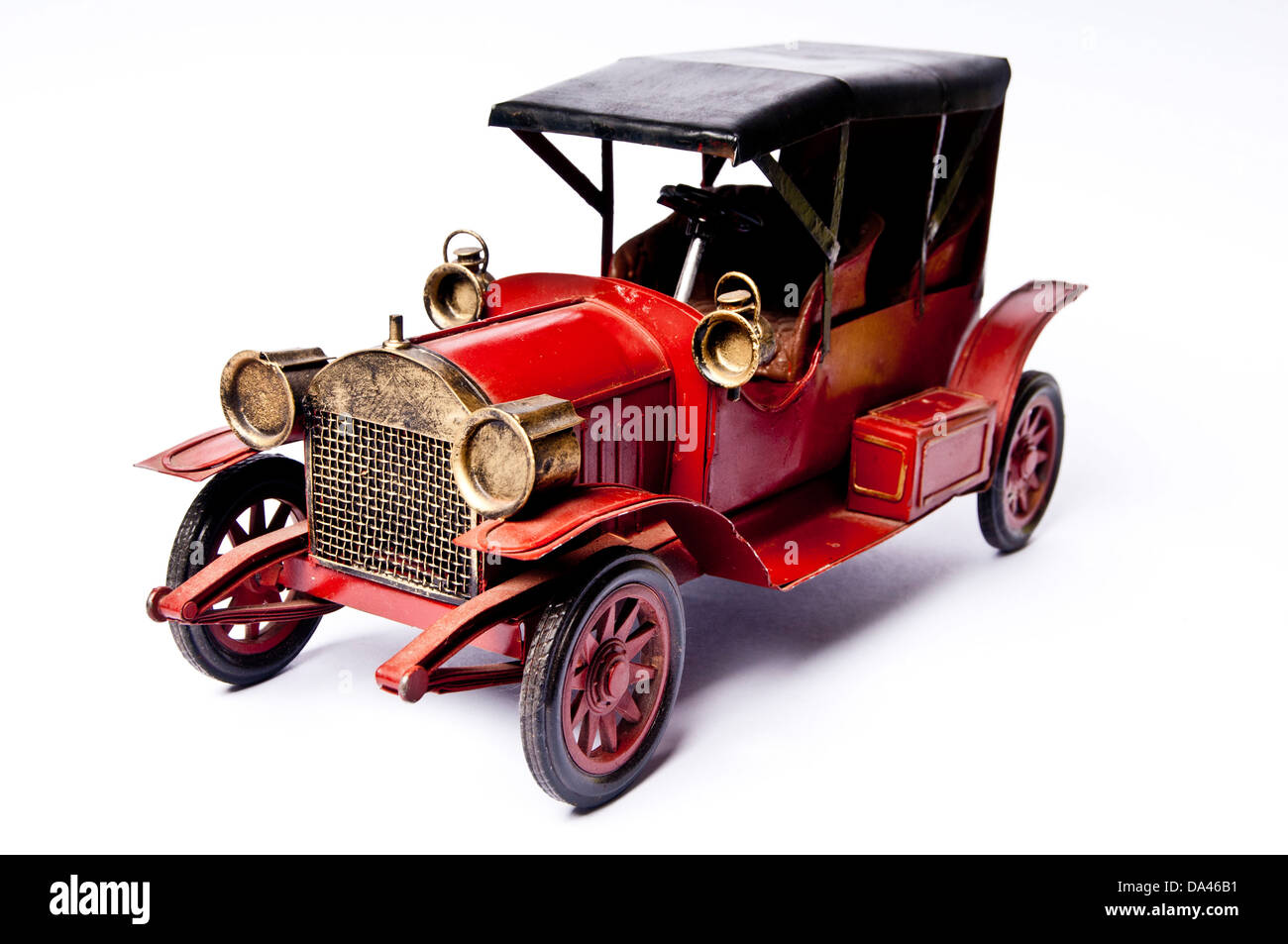 vintage red toy car Stock Photo - Alamy