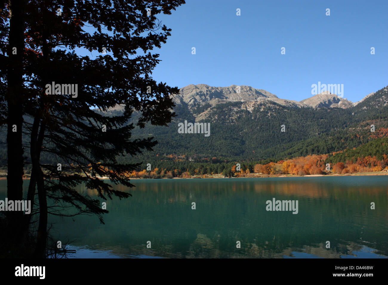 Doxa Lake, Feneos, Oreini Corinthia, Peloponnese, Greece Stock Photo ...