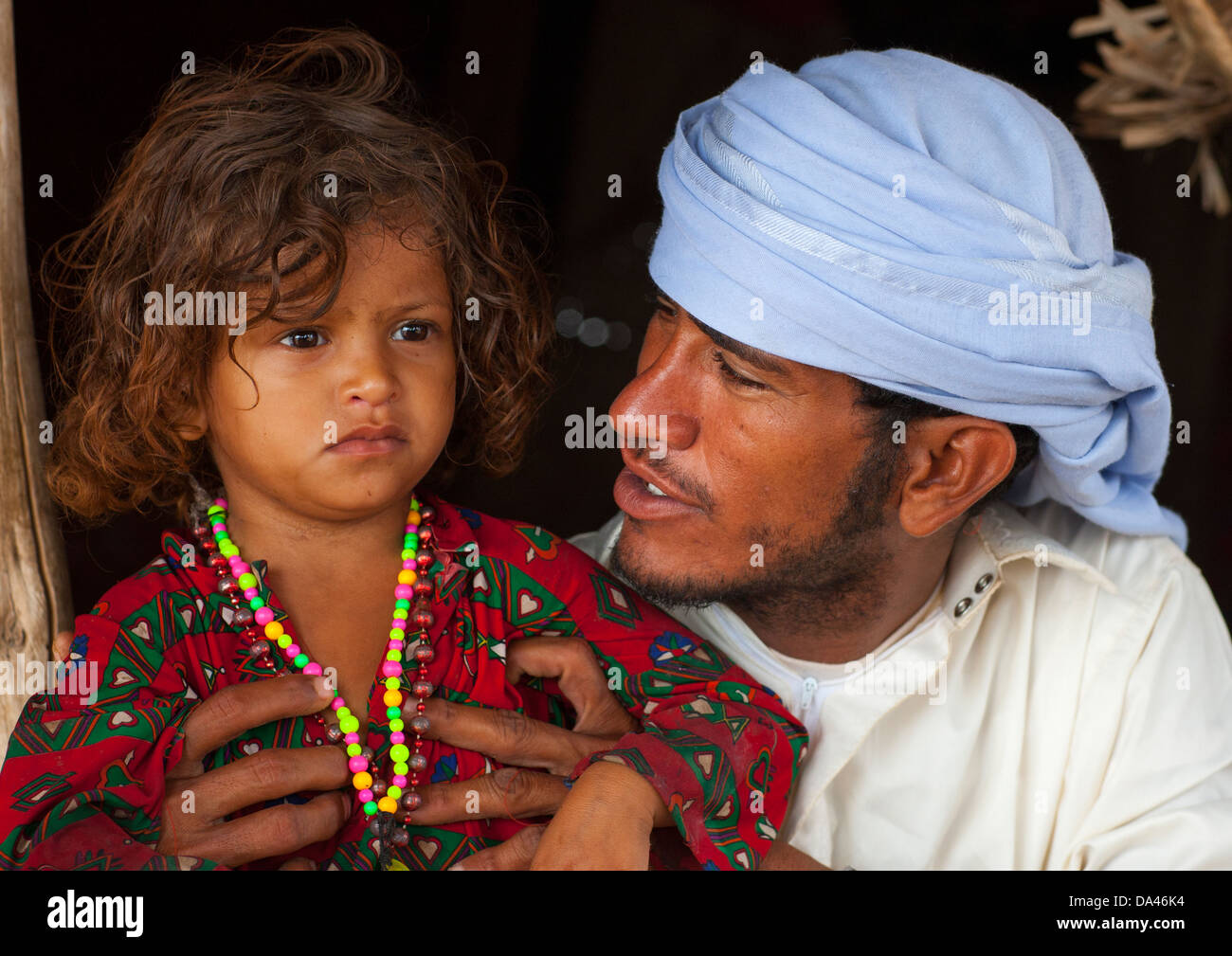 Rashaida Tribe Father And Daughter, Massawa, Eritrea Stock Photo - Alamy