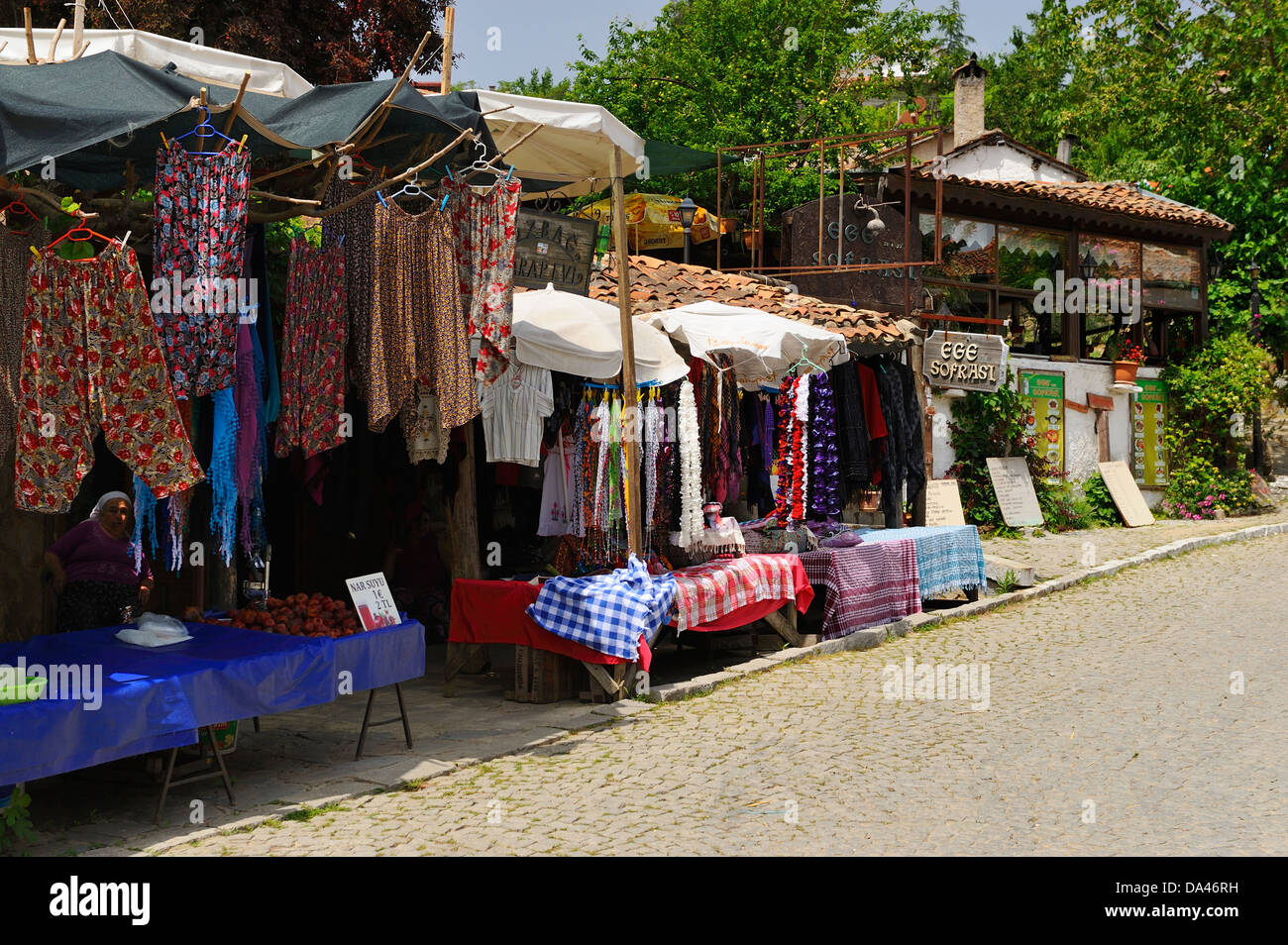Tourist shops in old greek hi-res stock photography and images - Alamy
