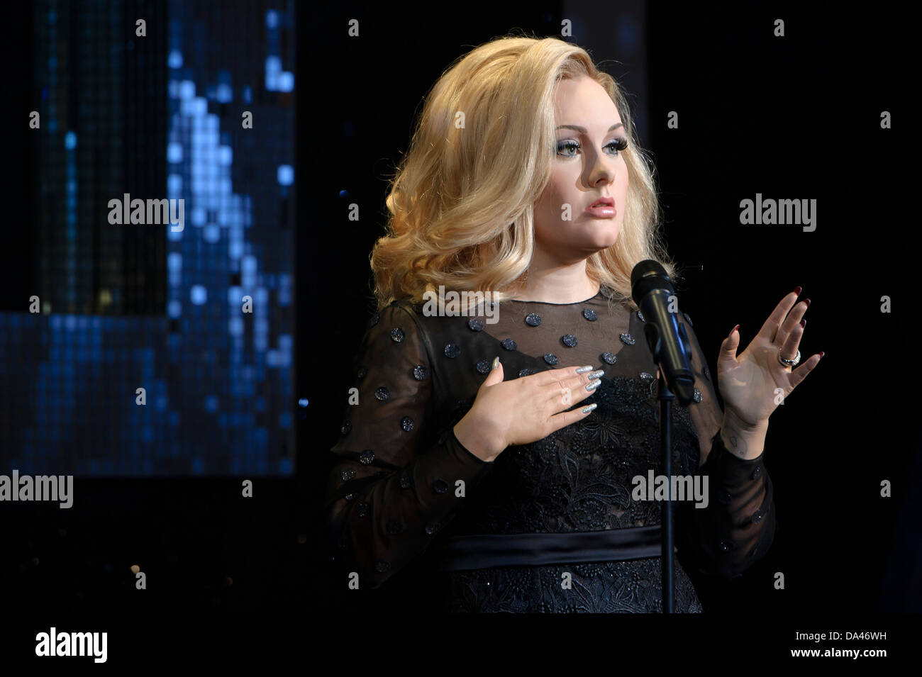 The waxwork of British singer, Adele is unveiled at Madame Tussauds ...