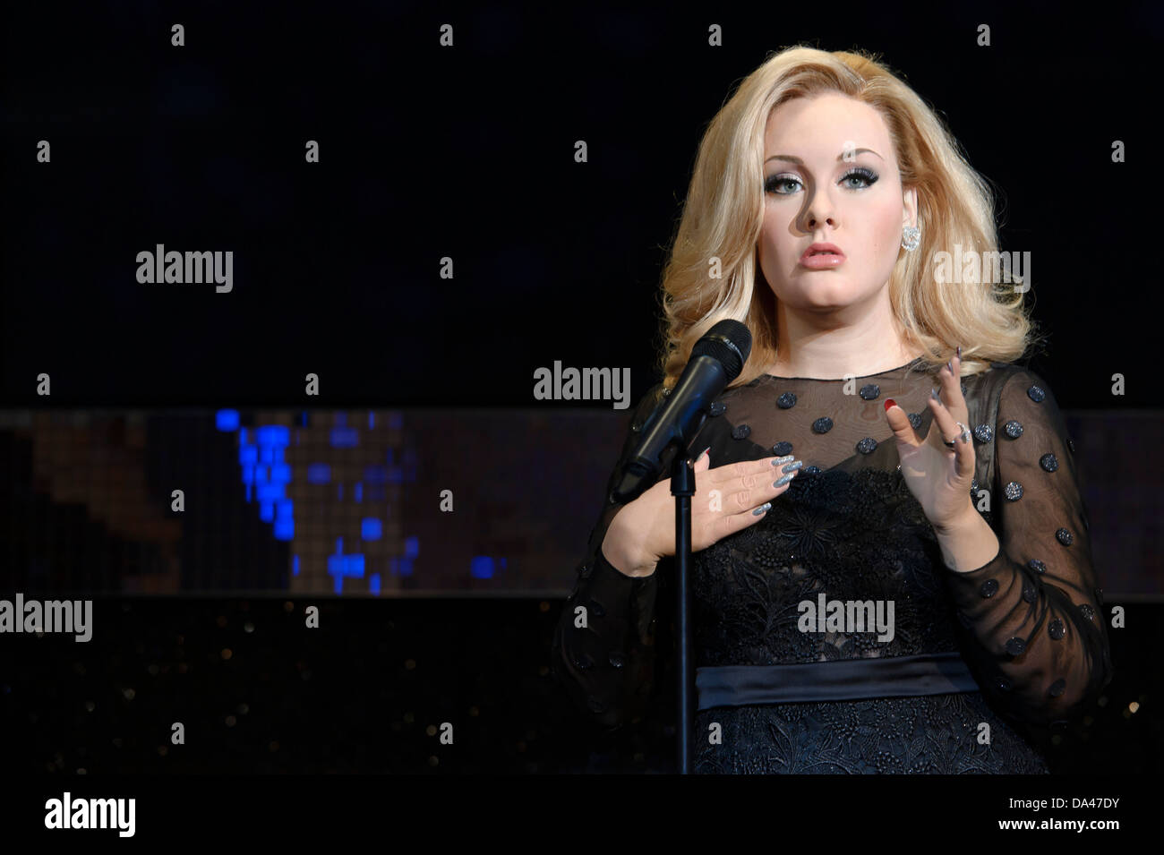 The waxwork of British singer, Adele is unveiled at Madame Tussauds ...