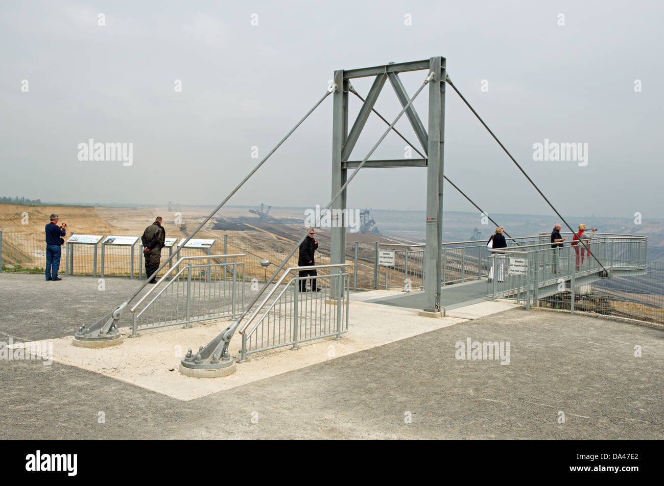 Sightseeing overhanging platform at the Tagebau (surface mine ...