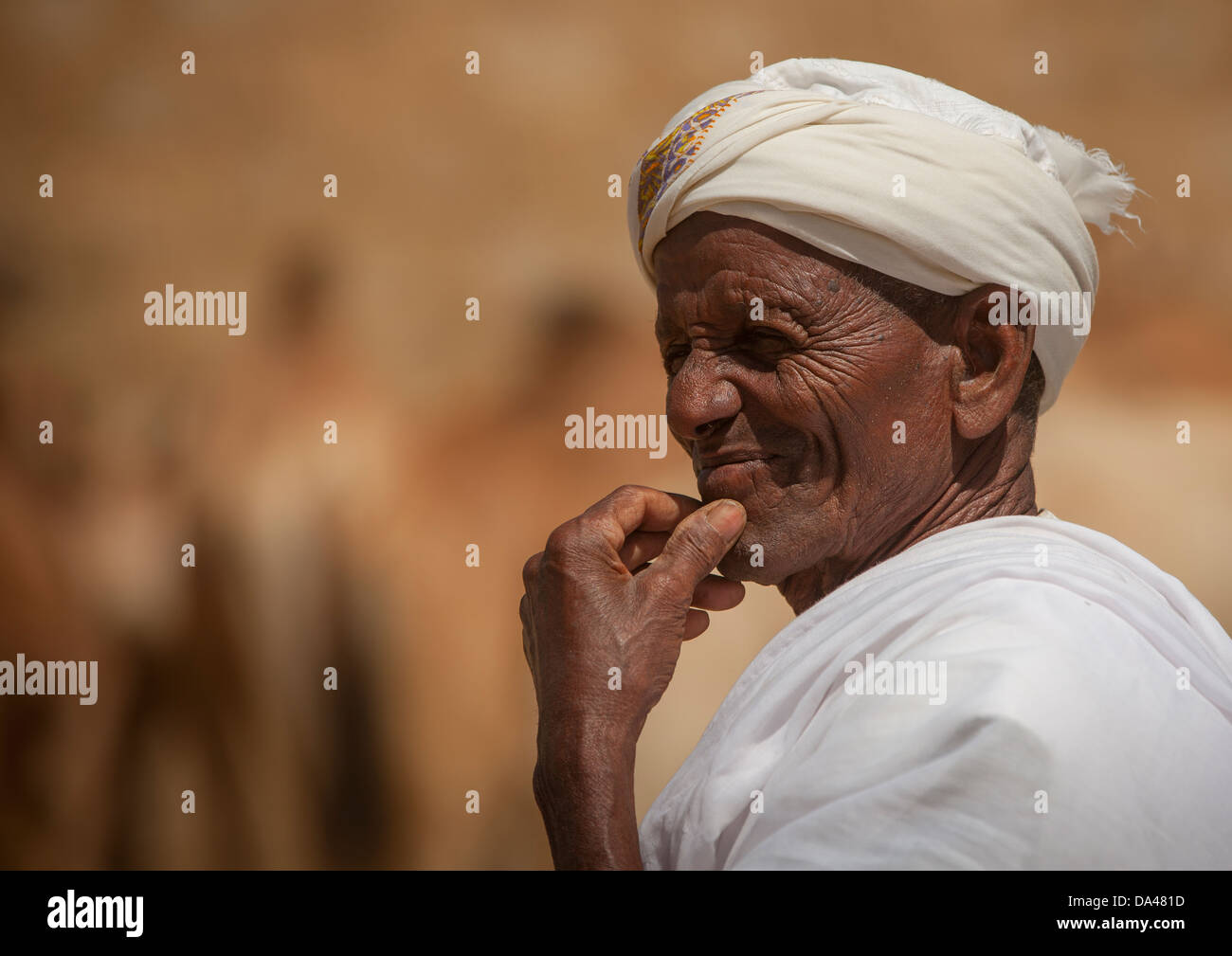 Old Man In Monday Camel Market, Keren, Eritrea Stock Photo - Alamy