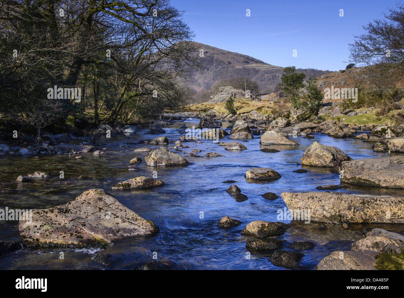 View of river with The Pike in background, River Duddon, Ulpha, Duddon ...