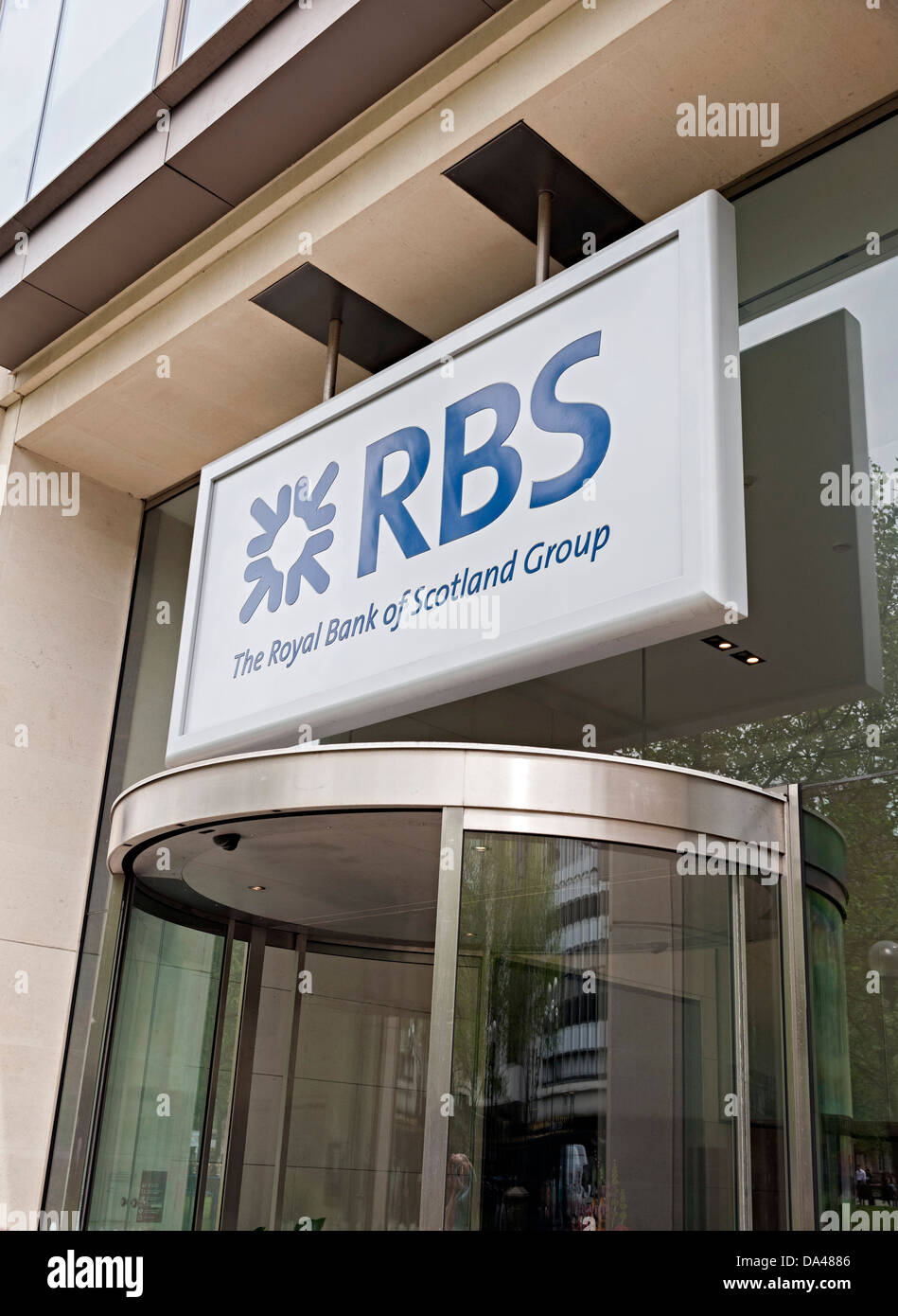 Rbs Royal bank of scotland bank sign Stock Photo - Alamy