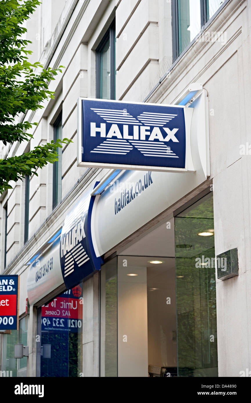 Halifax bank sign Stock Photo - Alamy