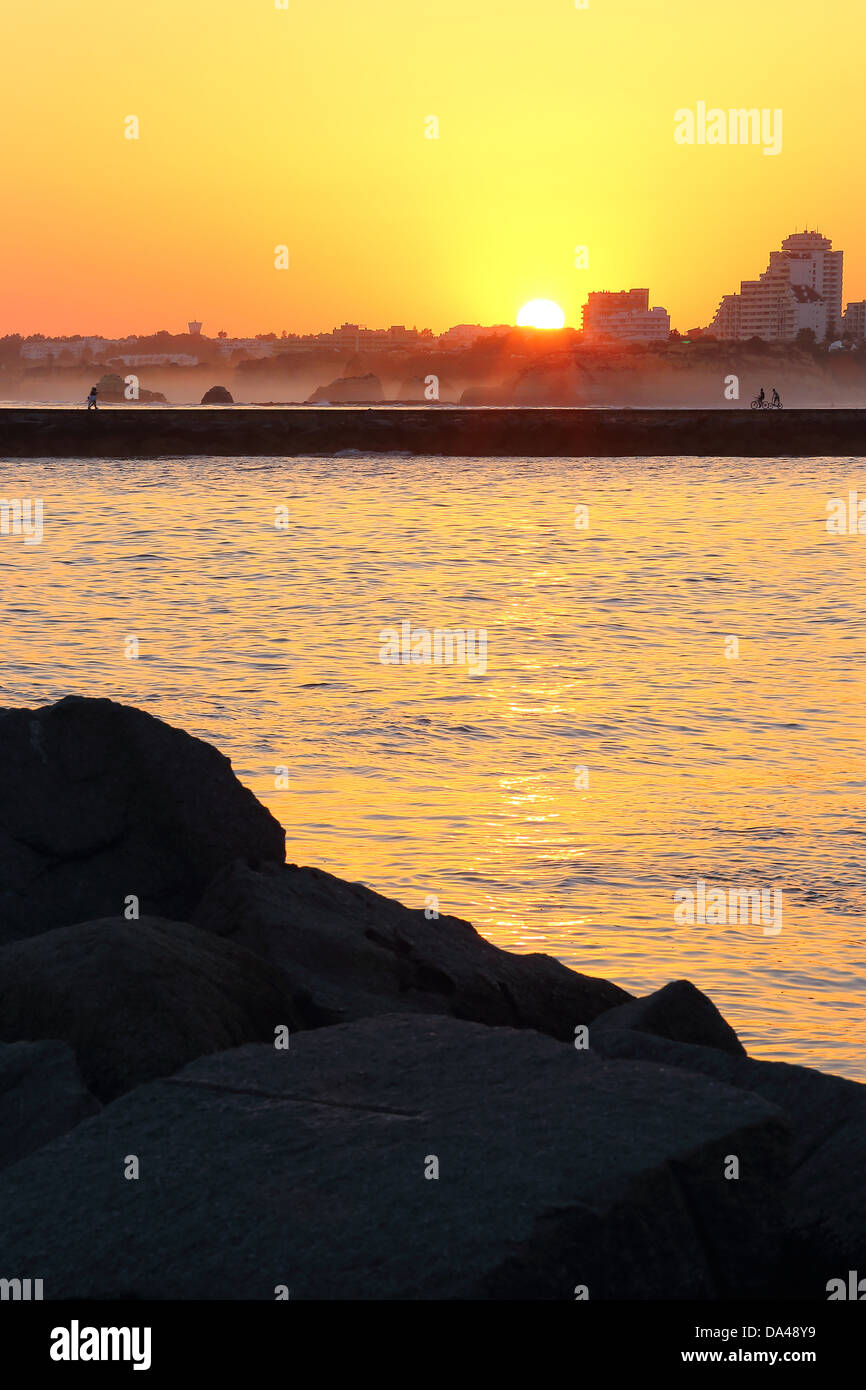 Portimao at sunset, Portugal Stock Photo - Alamy