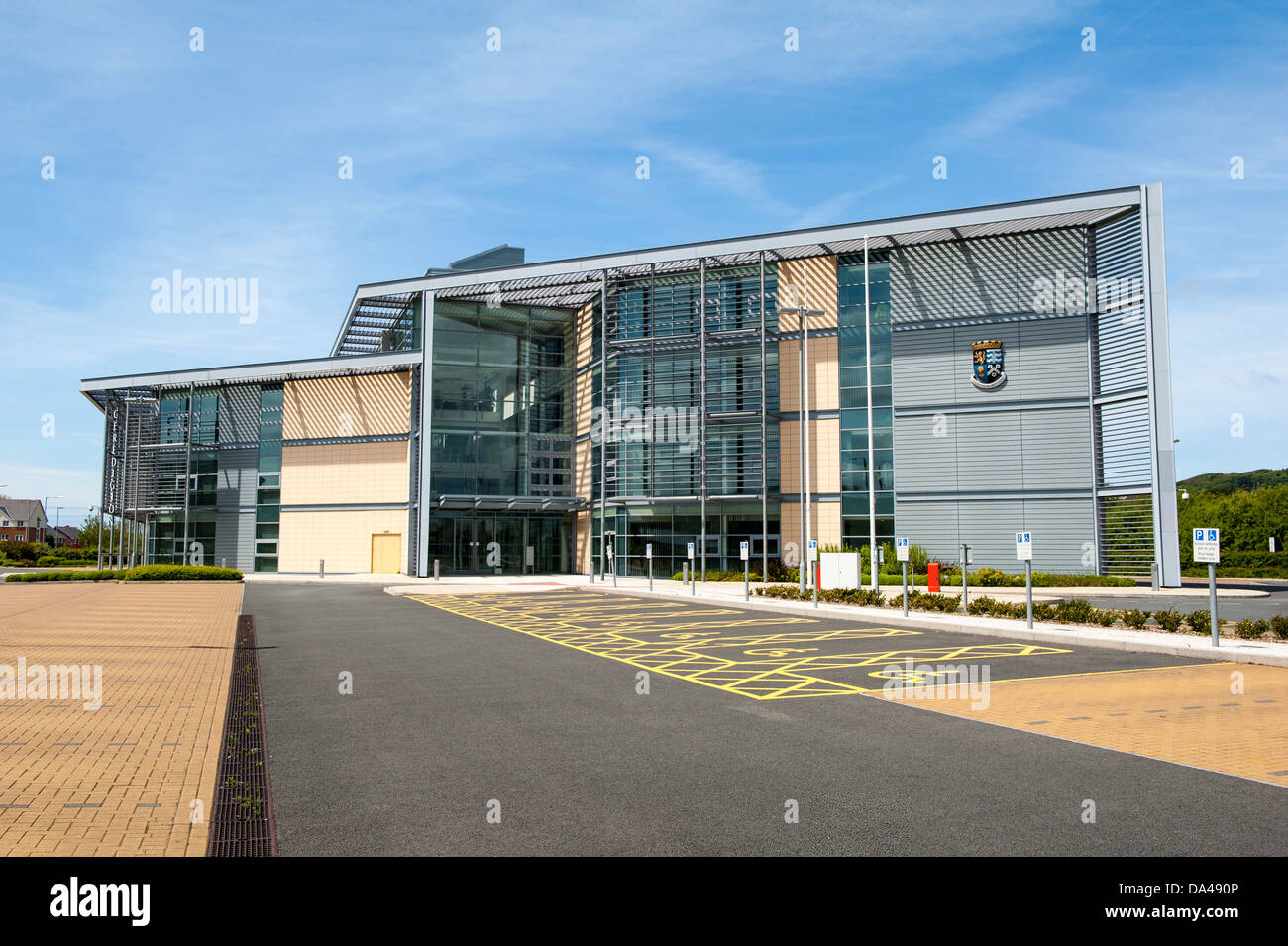 Front of Ceredigion County Council Office building Aberystwyth Stock ...