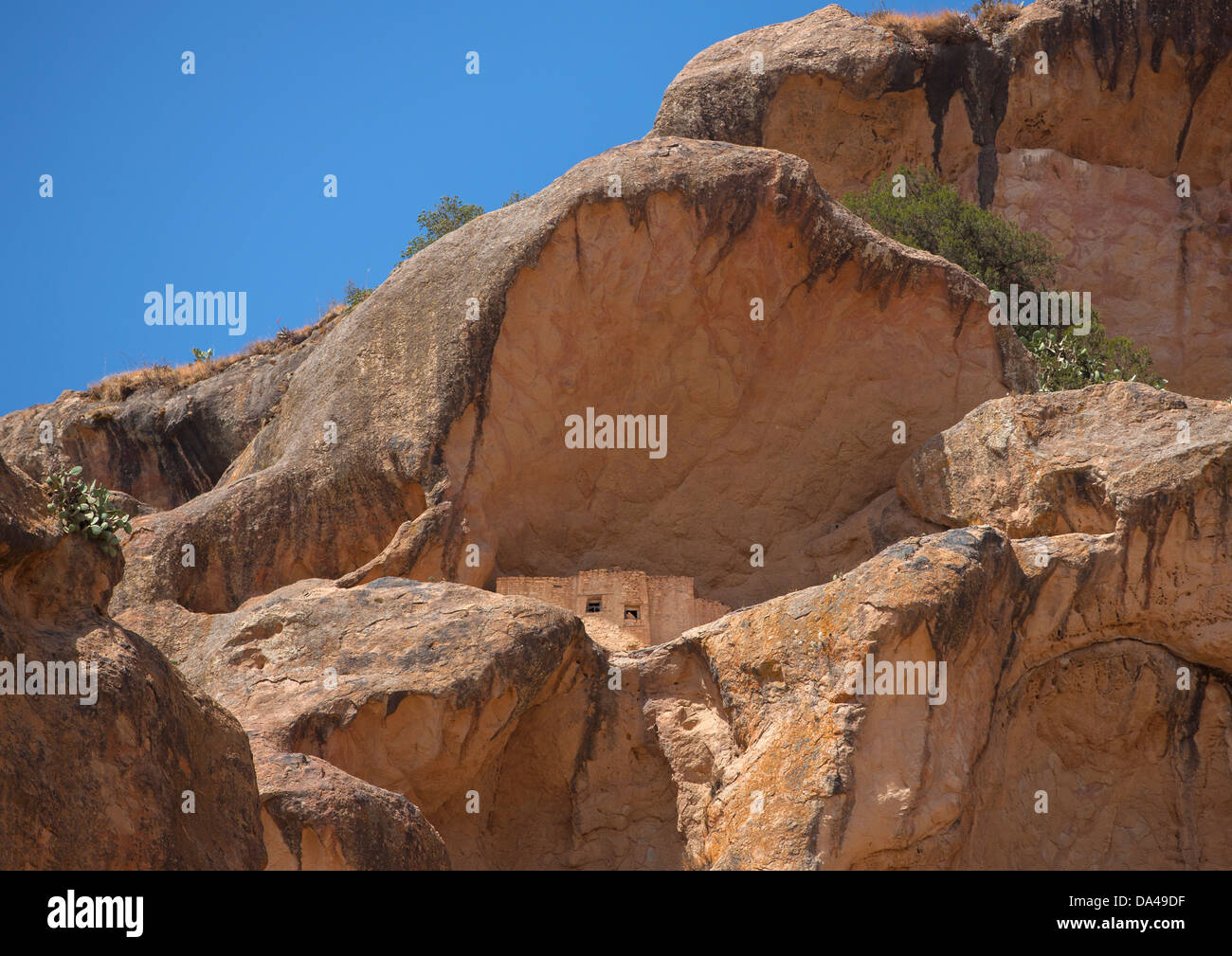 Orthodox Monastery Perched On A Cliff, Senafe, Eritrea Stock Photo - Alamy