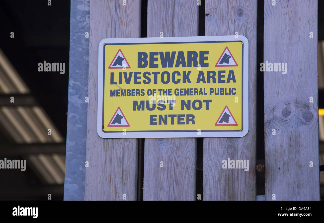Beware Livestock area Members of the general public must not enter ...