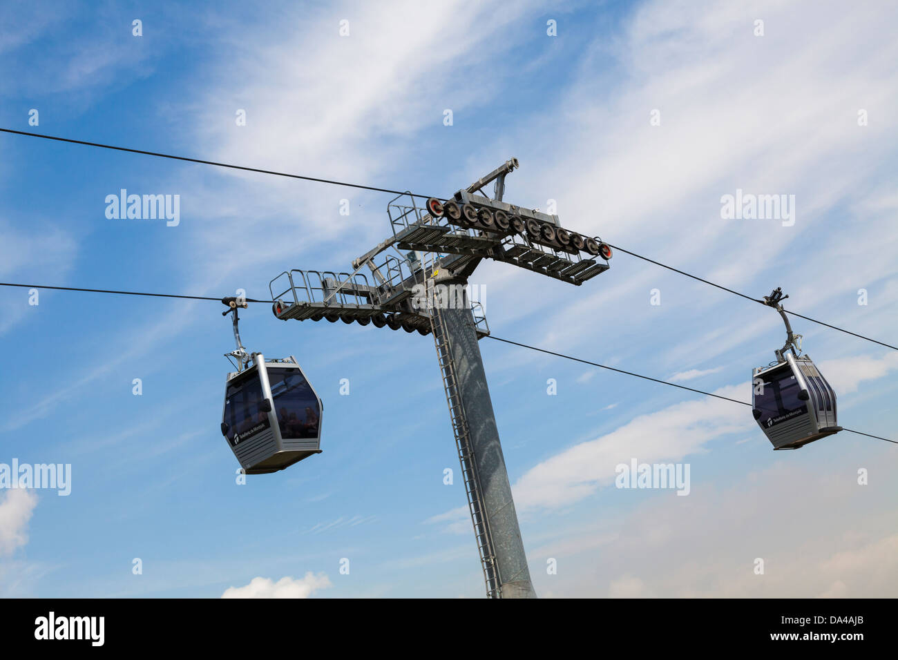 Looking up cable car hi-res stock photography and images - Alamy