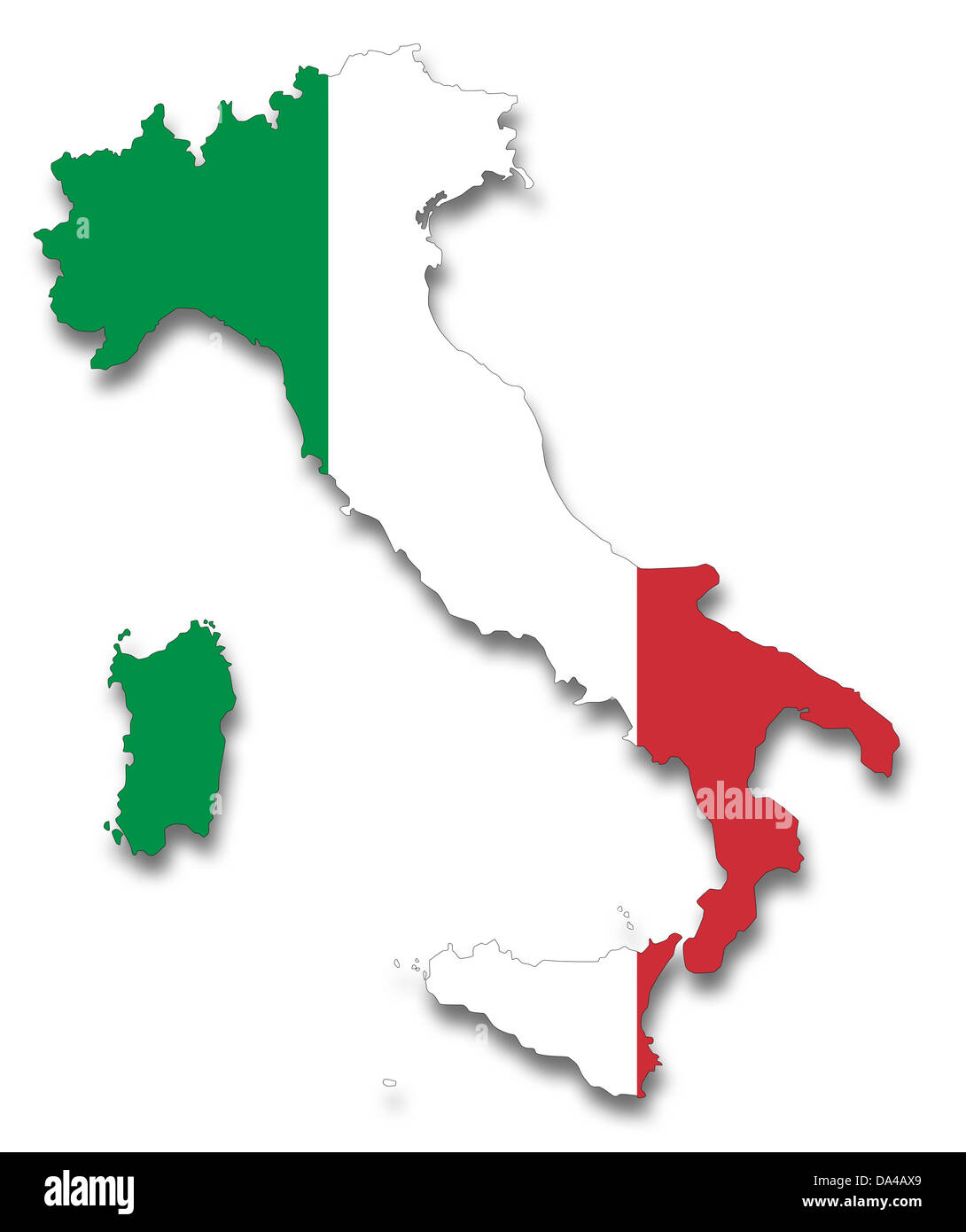 Italy Flag Map