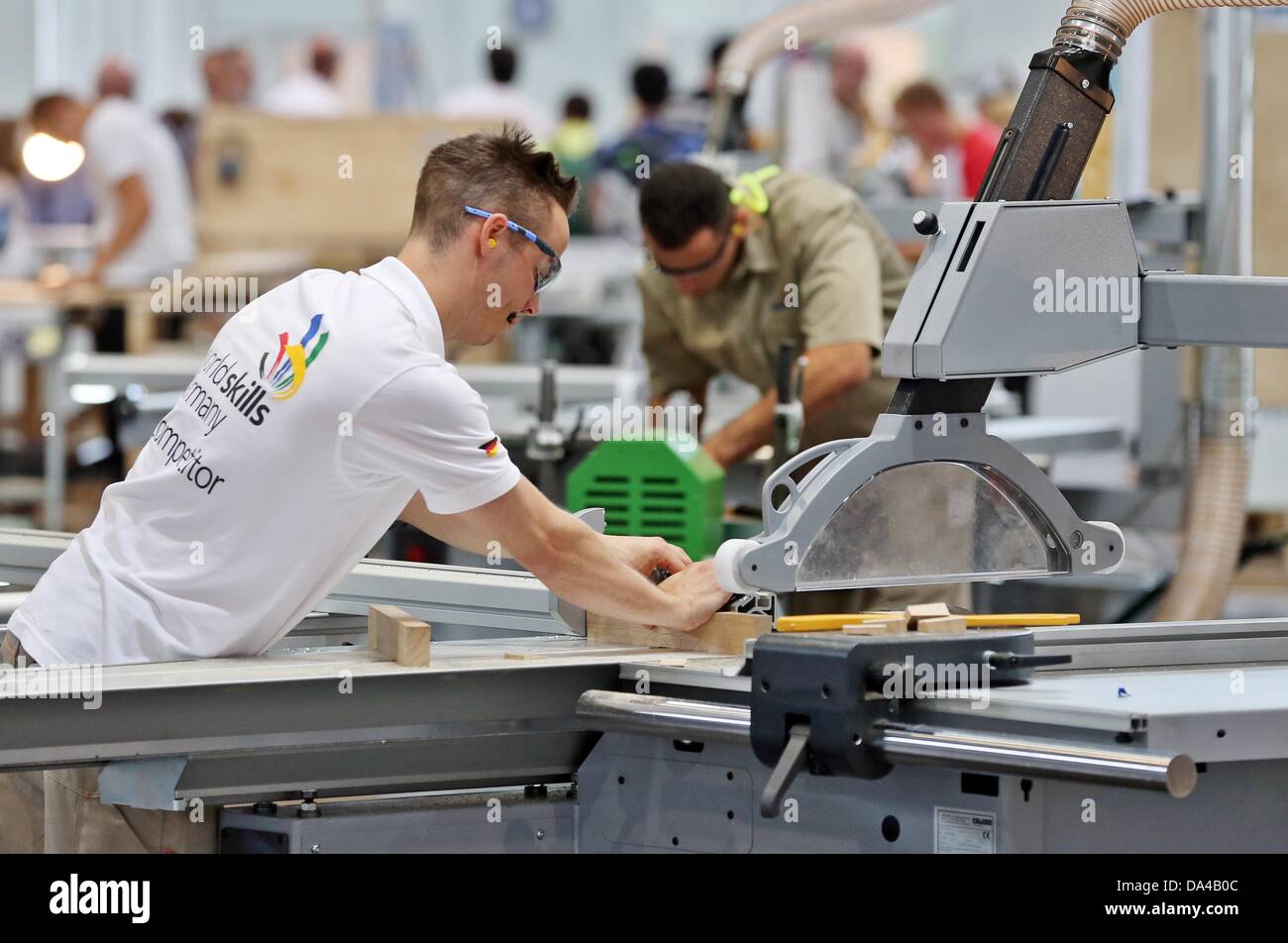 German carpenter Peter Krauss competes in the discipline furniture ...
