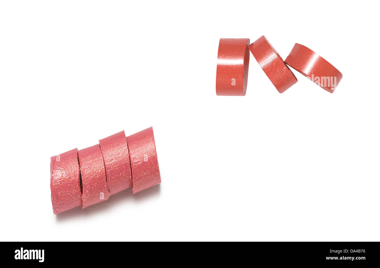 pink lipstick chop cut out onto a white background Stock Photo - Alamy