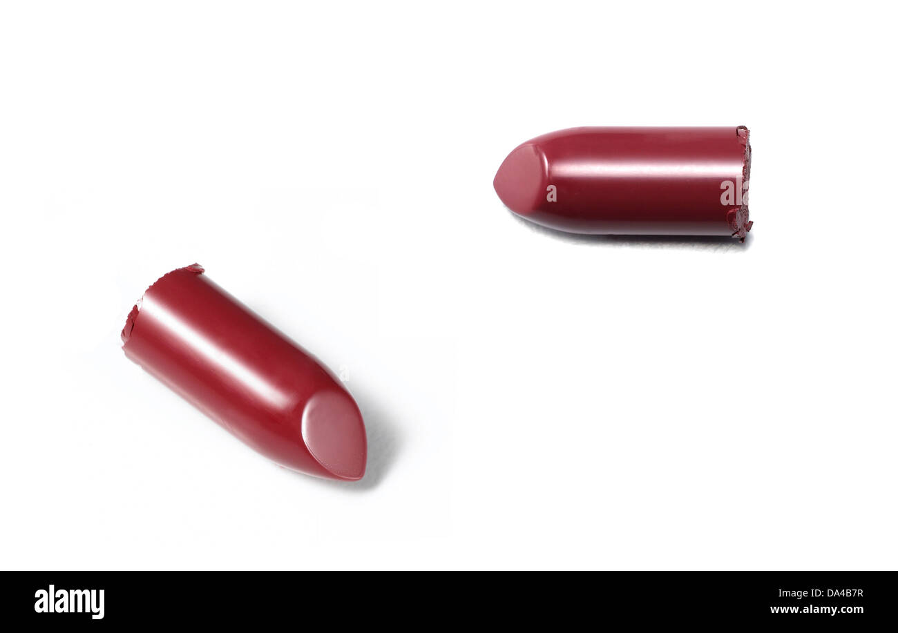 red lipstick chop cut out onto a white background Stock Photo - Alamy