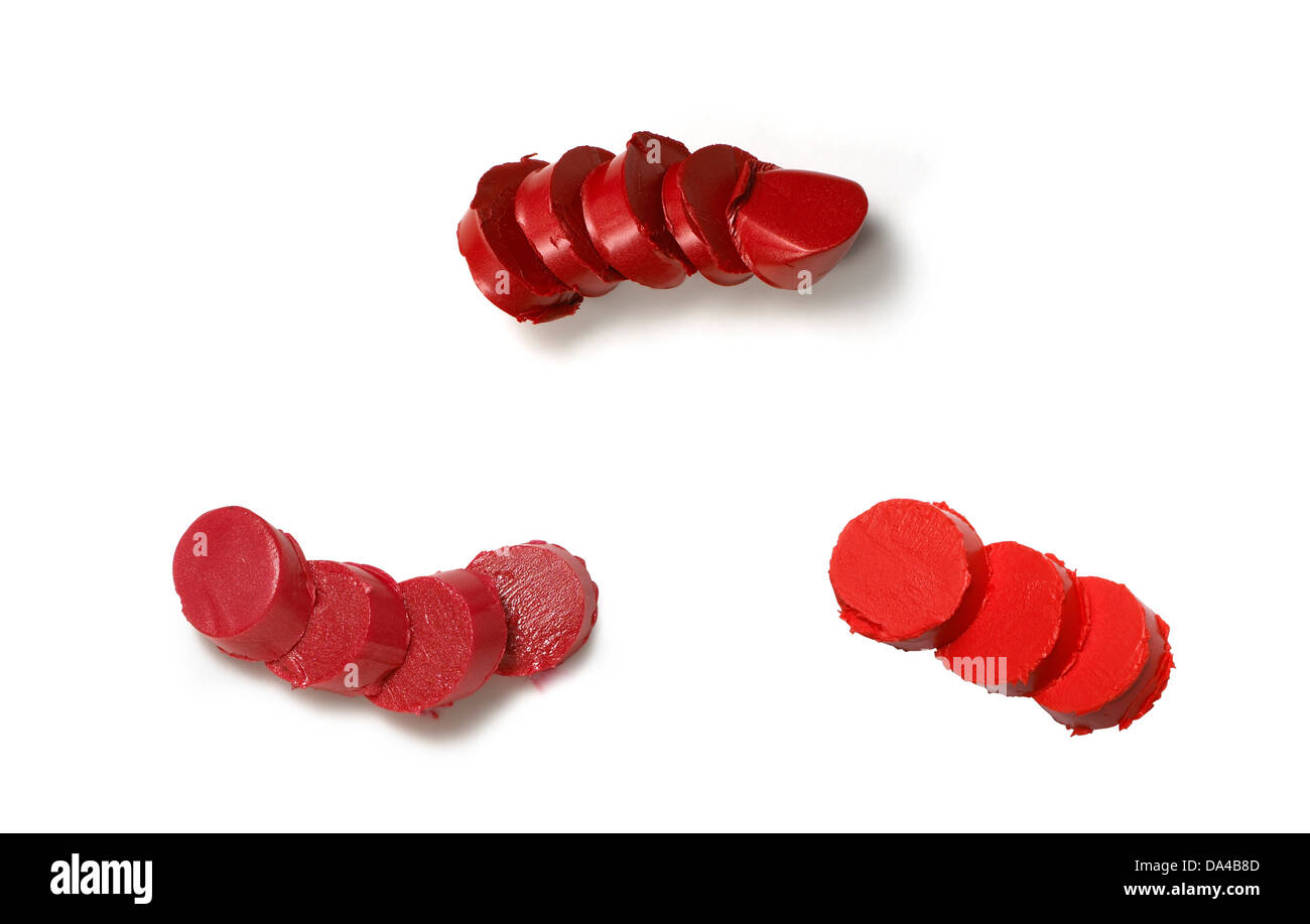 red lipstick chop cut out onto a white background Stock Photo - Alamy