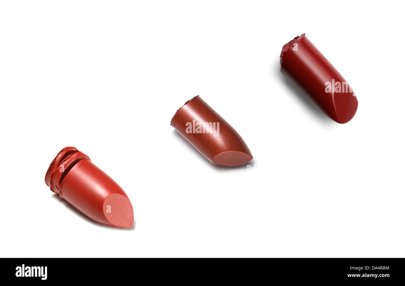 brown red lipstick chop cut out onto a white background Stock Photo - Alamy