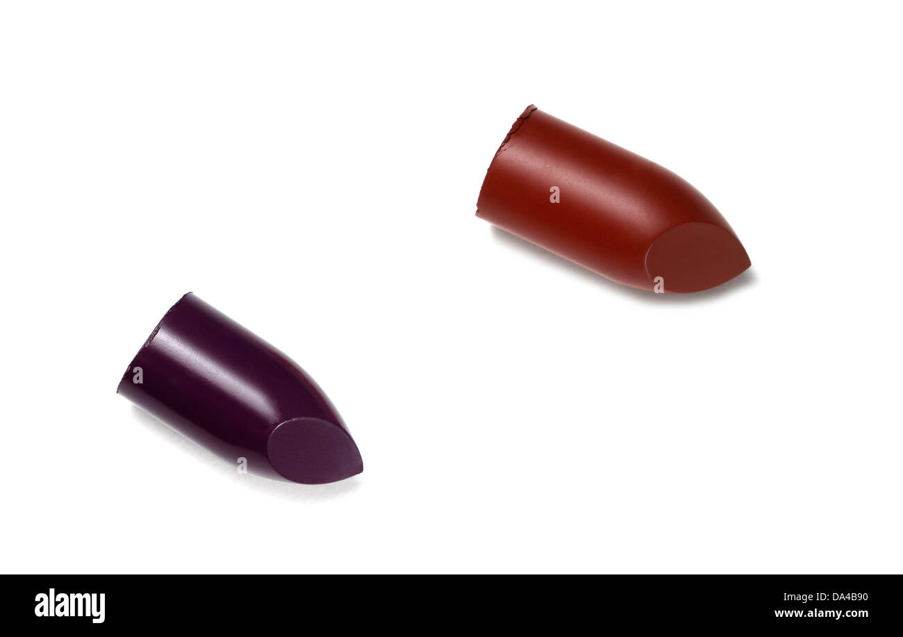 red lipstick chop cut out onto a white background Stock Photo - Alamy