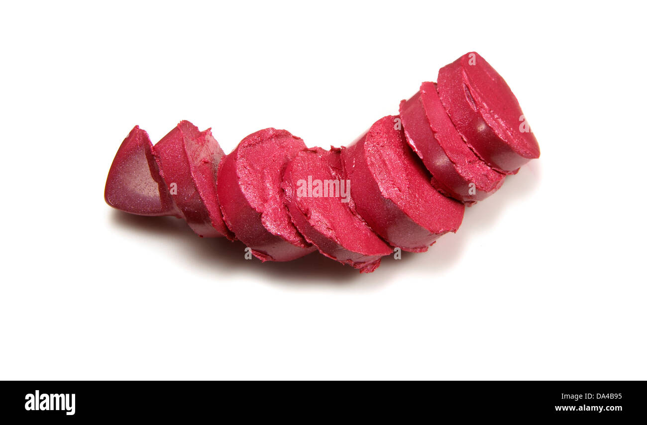 pink lipstick chop cut out onto a white background Stock Photo - Alamy