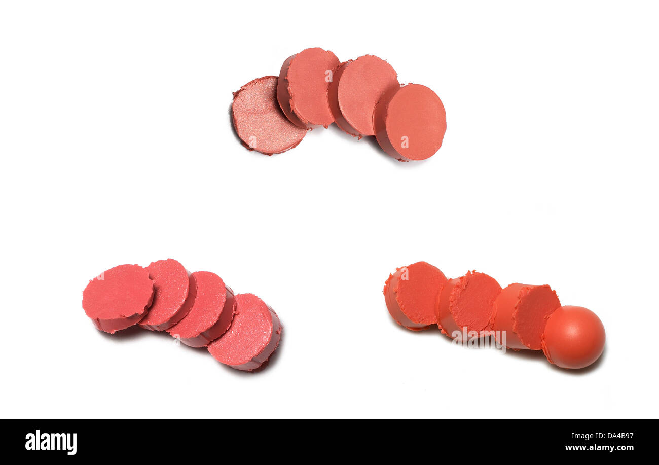 pink lipstick chop cut out onto a white background Stock Photo - Alamy