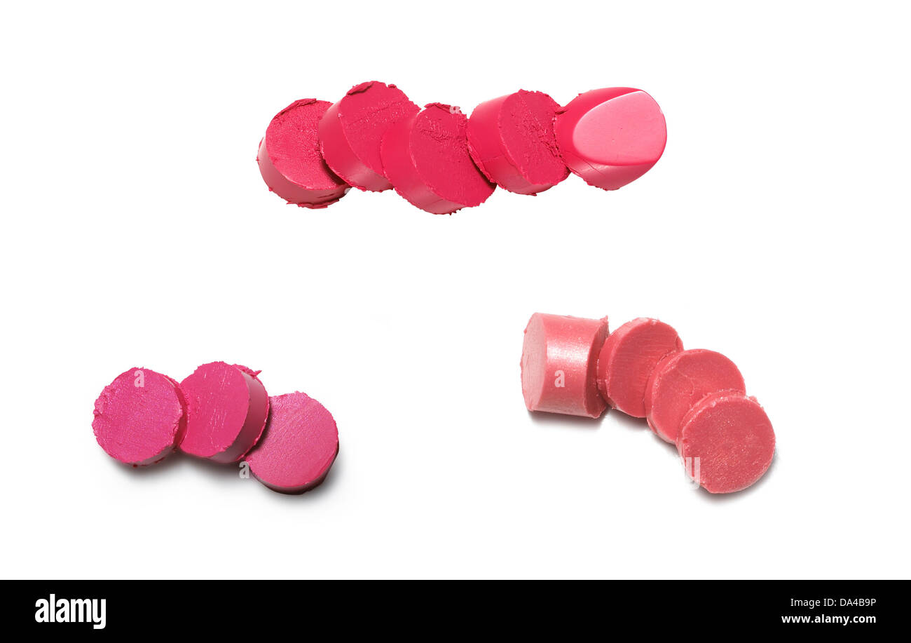 pink lipstick chop cut out onto a white background Stock Photo - Alamy