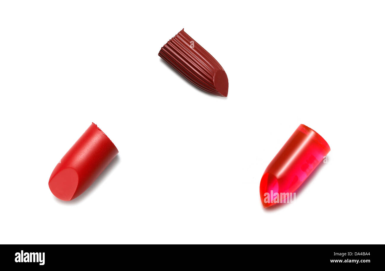 red lipstick chop cut out onto a white background Stock Photo - Alamy