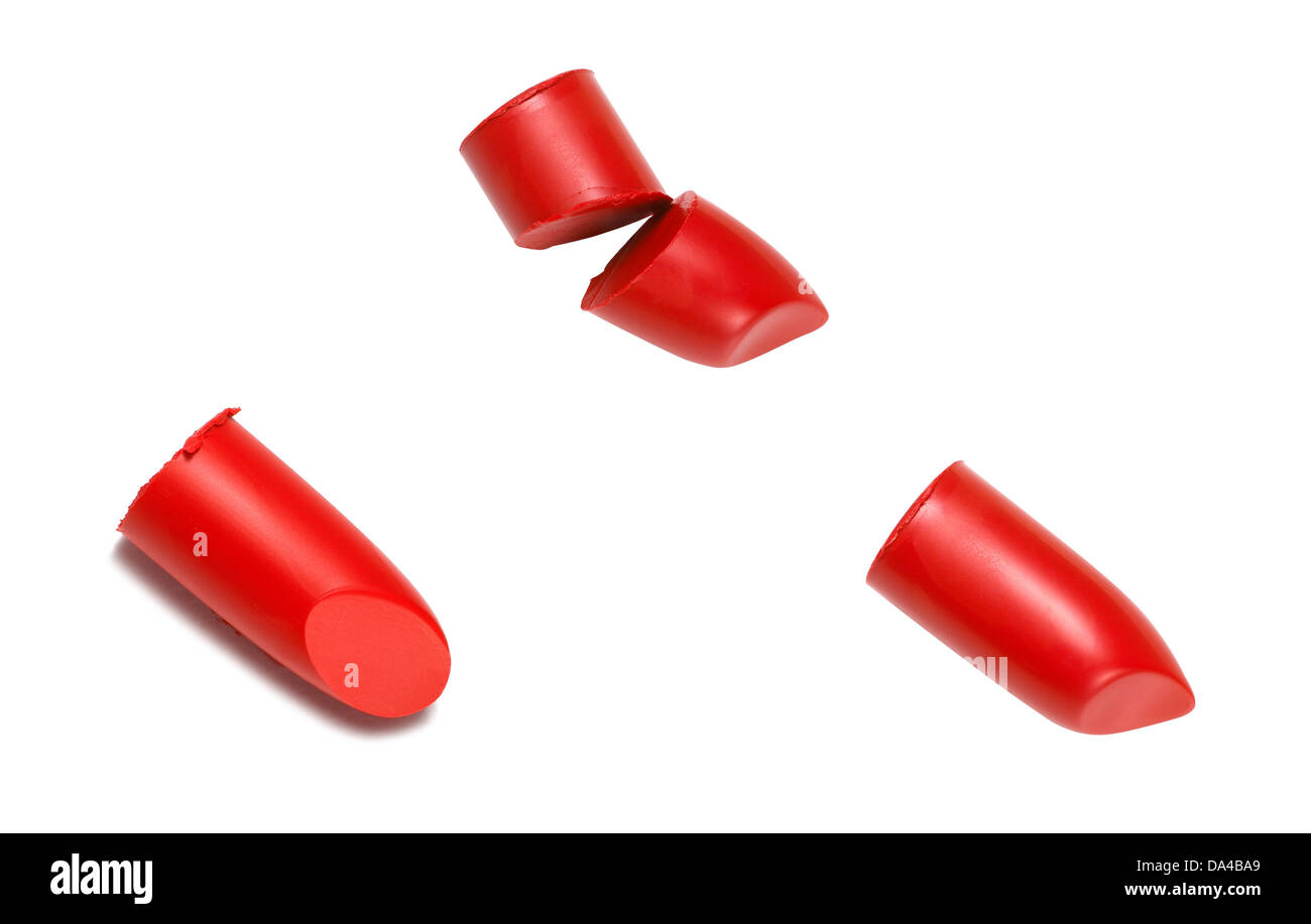 red lipstick chop cut out onto a white background Stock Photo - Alamy