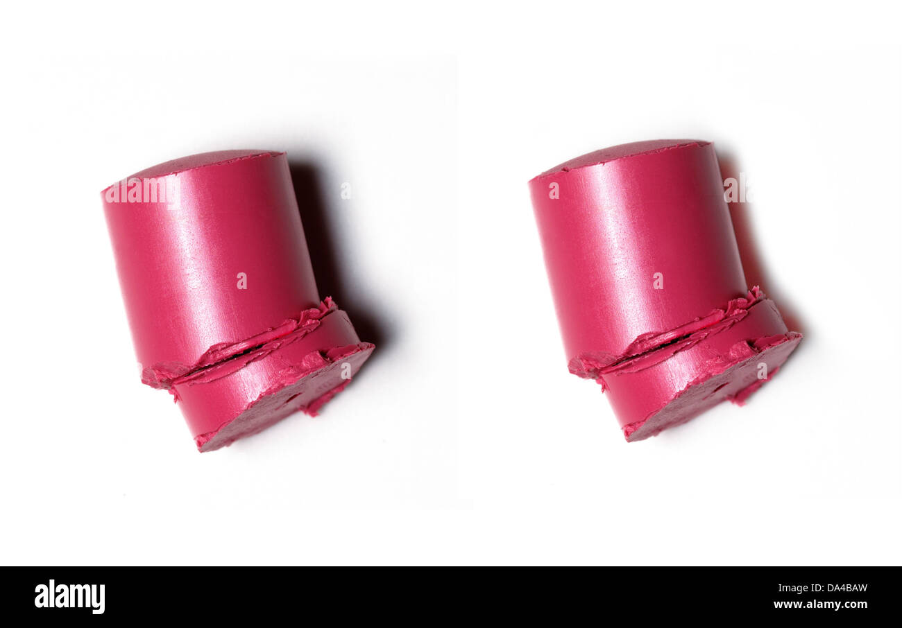 pink lipstick chop cut out onto a white background Stock Photo - Alamy