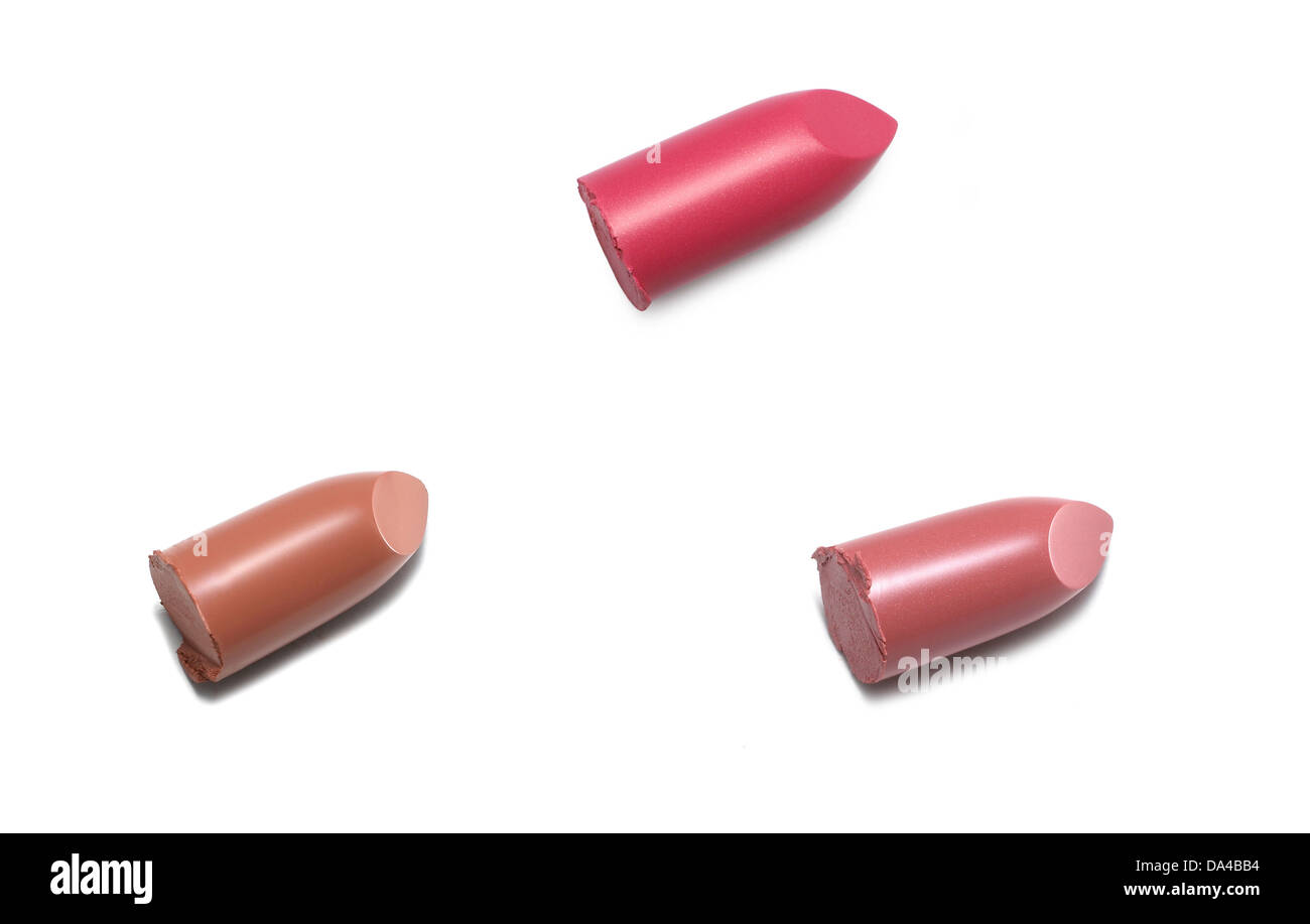 pink lipstick chop cut out onto a white background Stock Photo - Alamy
