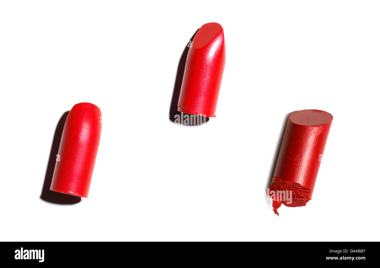 red lipstick chop cut out onto a white background Stock Photo - Alamy