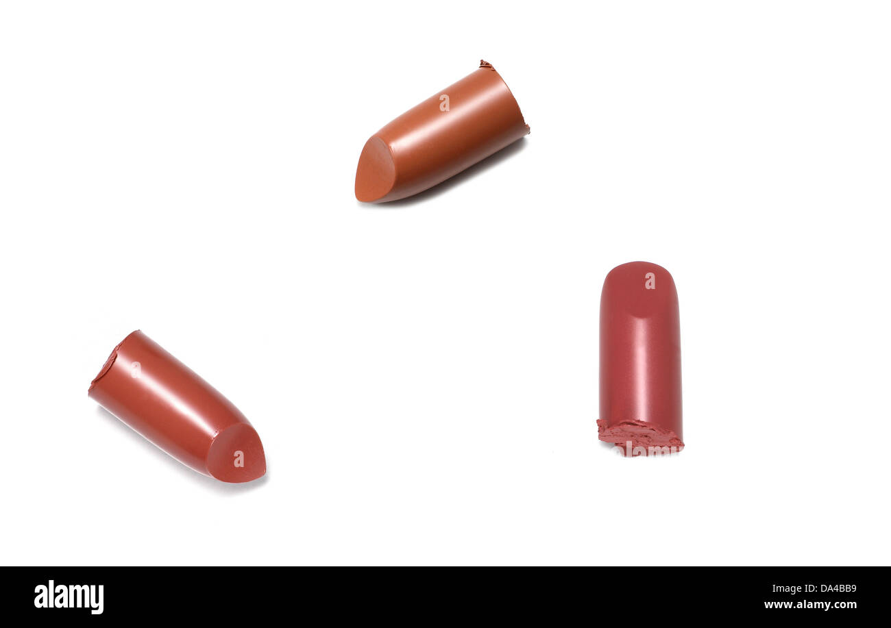 red brown lipstick chop cut out onto a white background Stock Photo - Alamy