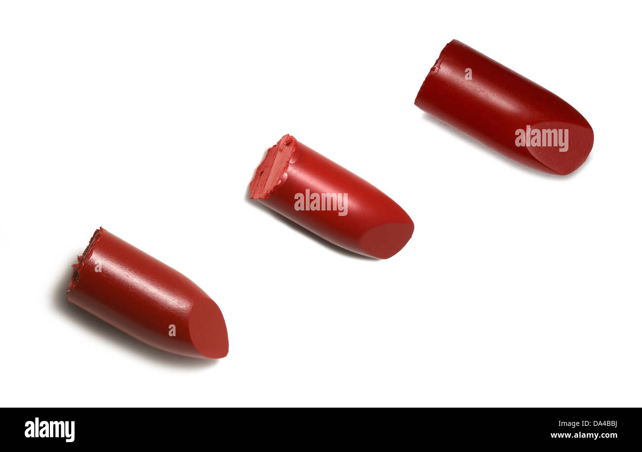 red lipstick chop cut out onto a white background Stock Photo - Alamy